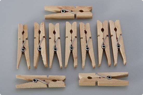 Set 10 carlige din lemn natur 4,8 cm - Casa Retro